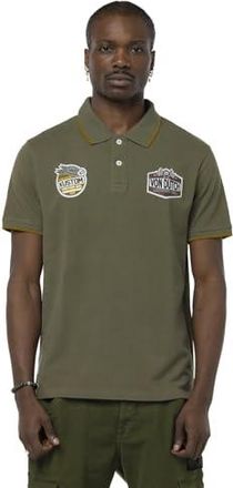 Von Dutch Polo Homme 100% Coton, KUST, Manches Courtes & Regular Fit, Kaki Taille XXL