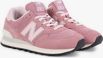 New Balance Baskets en cuir et coton m&eacute;lang&eacute;s