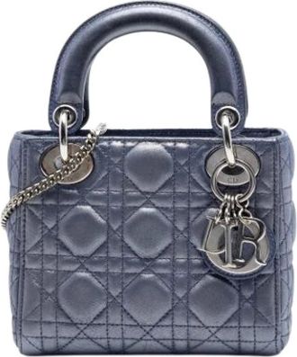 Dior Pre-owned Sac Lady Dior - Femme - Pre-owned - Bleu - Taille: ONE Size