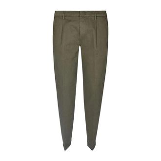 Fay Homme, Pantalons, Vert, Taille: W30 Pantalon Pliss&eacute; en Twill de Coton