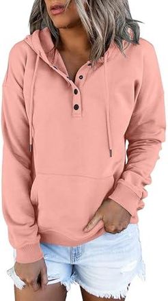 Generic Sweat-shirt l&eacute;ger pour femme - Sweat &agrave; capuche pour femme - Veste d&eacute;t&eacute; &agrave; capuche avec poches - Vestes thermiques dautomne - V&ecirc;tements dext&eacute;rieur chaud