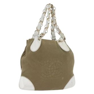 Chanel Pre-owned Vintage Canvas Tote Bag - - Pre-owned - Damen - Beige - ONE SIZE