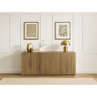 BOBOCHIC Bobochic - Buffet 4 portes 180 cm marion effet chêne et travertin