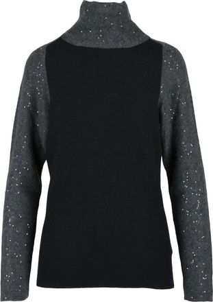 Fabiana Filippi Femme, Pulls, Noir, Taille: 40 FR Pullover Lupetto