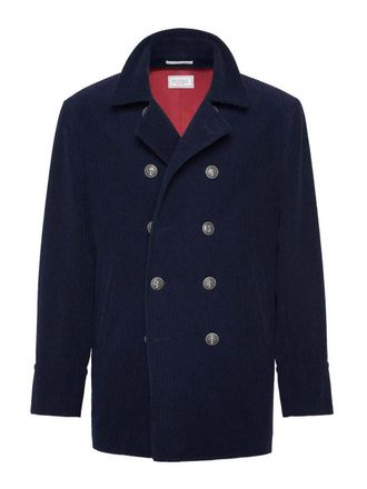 Brunello Cucinelli Manteau Au Genou - Bleu