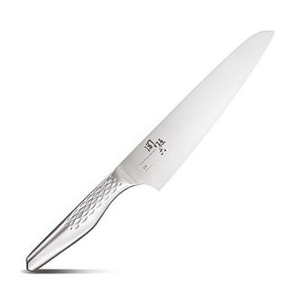 Kai Seki Magoroku Shoso Couteau de Chef 21,0 cm - Acier Inoxydable 5CR15MoV 56 (±1) HRC - Convexe - Manche en Acier Inoxydable 18-8 avec Motif en Diamant 