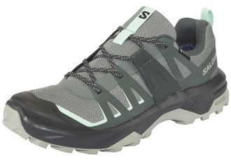 Salomon Wanderschuh SALOMON EXTEND 2 GORE-TEX, Damen, Gr. 38,5, gr&uuml;n (sedona sage, wrought iron, lichen), Synthetik, Textil, Schuhe Wanderschuh, wasserdicht