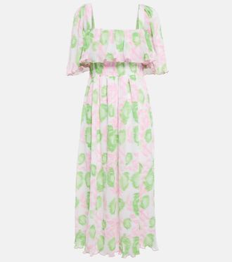 Ganni Bedrucktes Midikleid aus Georgette