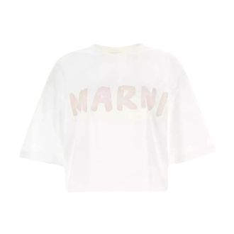 Marni Wei&szlig;es Baumwoll Rundhals Top - - Tops - Damen - Wei&szlig; - 3XS