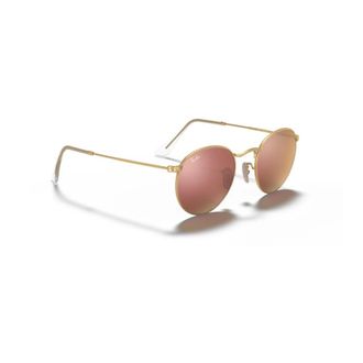Ray-Ban Homme, Accessoires, Rose, Taille: 50 MM Lunettes de Soleil Rondes Vintage en M&eacute;tal