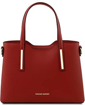 Tuscany Leather Olimpia Sac Cabas en Cuir - Petit Modèle (Rouge)
