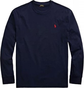 Ralph Lauren Homme, Tops, Bleu, Taille: 2XL T-shirt &agrave; manches longues en jersey coupe classique