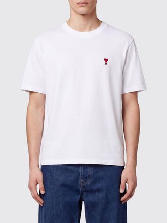 Ami T-shirt &agrave; col rond en coton biologique avec broderie Ami de Coeur