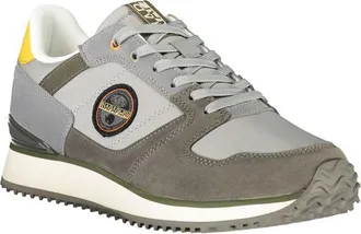 Napapijri Suede and Nylon Colorblock Sneaker - Gray