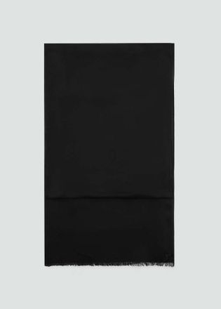 Mango Foulard bords effiloch&eacute;s noir - Femme - Taille unique - MANGO