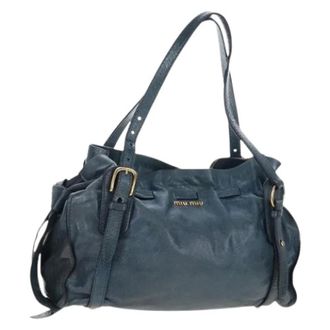 Miu Miu Sac cabas Pre-owned - Femme - Pre-owned - Bleu - Taille: ONE Size