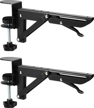 Generic Faltbare Tastatur Schreibtisch Seitenschlip, Computertisch-Handauflage-Halterung - Metall-Tastaturhalterung Seitenklemme | Computertisch Stützständer 