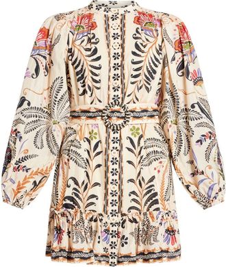 Farm Rio Minikleid mit Print - Nude