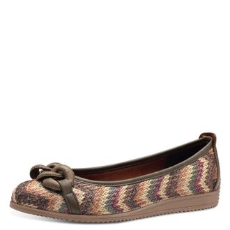 Marco Tozzi Damen Ballerinas Runde Spitze Elegant, Gr&uuml;n (Khaki Comb), 41 EU