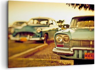 Arttor Bilder auf Leinwand 100x70cm Leinwandbild mit Rahmen Auto Kuba Klassiker Groß Wanddeko Bild Schlafzimmer Küche Deko Wandbilder Dekoration Wohnzimmer W