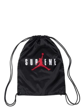 SUPREME x Jordan Rucksack mit Kordelzug - Schwarz