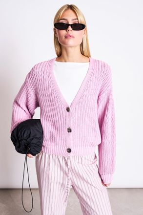 JAN 'N JUNE Damen vegan Cardigan Lena Hell Orchideenrosa