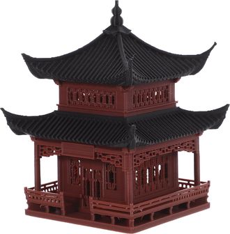BESPORTBLE NUOBESTY Miniatur Pavillon Dekoration Kunststoff Kleiner Chinesischer Gartenpavillon f&uuml;r Bonsai Aquarium und Tischlandschaft Leichte Asiatische Garten