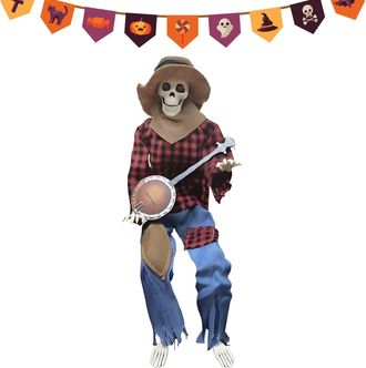 Generic Animiertes Skelett - bewegliche Dekoration mit Musik und leuchtenden Augen | Ideal f&uuml;r gruselige Nachtpartys, Terrassen, Wege, Garten, Fotografie, Ges