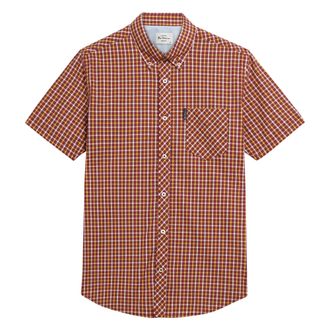 Ben Sherman Signature House Hemd f&uuml;r Herren, kurz&auml;rmlig (Rot)