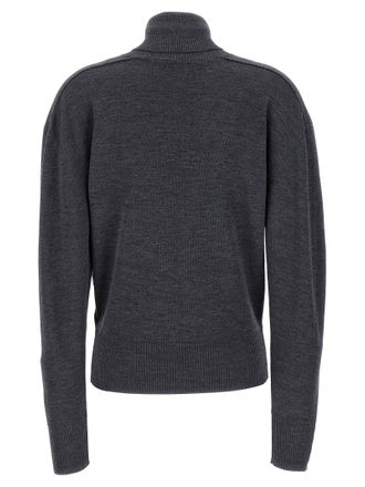 Burberry Wool High-Neck Sweater - Charcoal