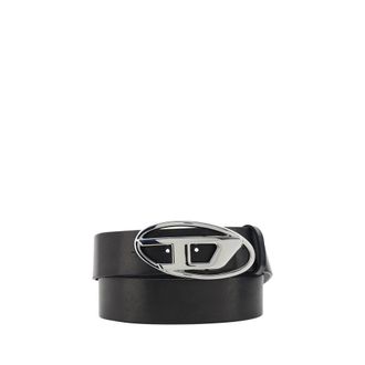 Diesel Lederg&uuml;rtel mit Logo - - Accessories - Herren - Schwarzk - 80 CM
