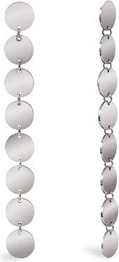 Singularu Boucles doreilles Mirror 8 Suns. Longues en Acier Inoxydable. Fermoir Poussette. Bijoux pour Femme