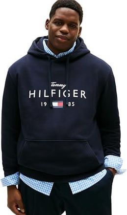 Tommy Hilfiger BT-Brndlove Big Hilfiger Hoody-B Mw0Mw42997 Sweat &agrave; Capuche, Blue (Desert Sky), 5XL Grande Taille Homme