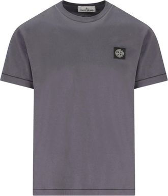 Stone Island Homme, Tops, Gris, Taille: XL T-shirt en coton