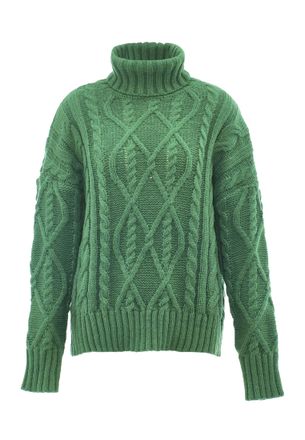 Mymo Rollkragenpullover Damen gr&uuml;n