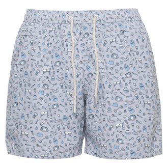 Saint Barth Homme, Maillots de bain, Gris, Taille: 2XL Lighting Micro Fantasy Swim Shorts
