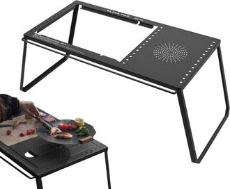 Generico Klapptisch f&uuml;r den Au&szlig;enbereich, zusammenklappbar, aus Metall, tragbar, f&uuml;r K&uuml;che, Outdoor, Wandern, Klettern, Reisen, K&uuml;che im Freien und Camping