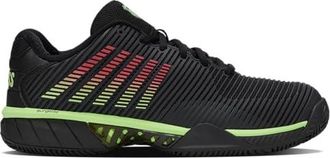 K-Swiss Tennis Homme Hypercourt Express 2 HB Chaussure de Tennis, Black/Soft Neon Green/Neon Lav, 42 EU