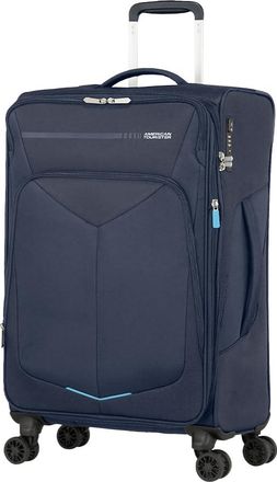 American Tourister Summerfunk - Spinner M, Erweiterbarer Koffer, 68 cm, 71.5/77 L, Blau (Navy)