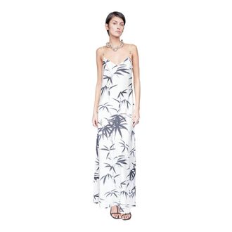 Galvan Brushstroke Cream/Black Kleid - - Dresses - Damen - Wei&szlig; - M