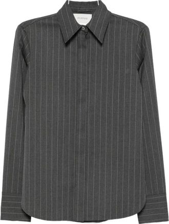 Sportmax Femme, Blouses et Chemises, Gris, Taille: 34 FR Chemise Slim en Laine