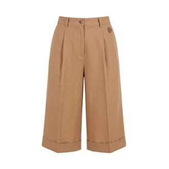 Trussardi Bermuda-Shorts mit weitem Bein und hoher Taille - - Shorts - Damen - Beige - S