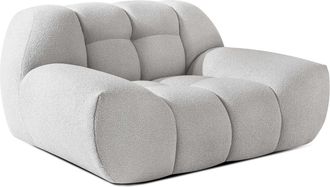 Konsimo Modernes Sitzer Sofa VENA - Stylisches Japandi Couch, Boucl&eacute;-Stoff, Komfortabel & Ergonomisch - Wohnzimmer Couch Design, Premiumqualit&auml;t aus EU. (hell