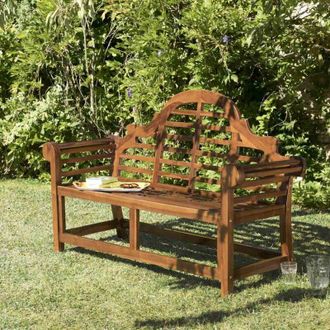 Macabane MAEVA - Banc de jardin Sumatra en bois teck huil&eacute;