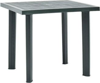 Les Tendances Table de jardin rectangulaire plastique vert Assoa 80cm