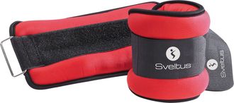 Sveltus Hand u. Fuß Gewichtsmanschetten Paar PRO 2 x1.5 kg rot Fitness Training Jogging