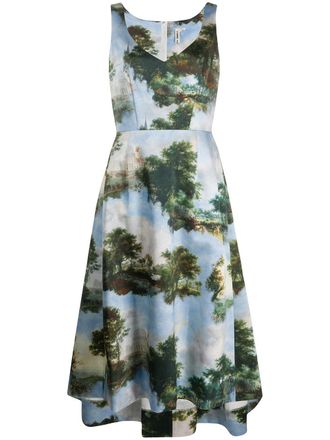 Comme Des Gar&ccedil;ons robe &eacute;vas&eacute;e &agrave; imprim&eacute; graphique - Bleu