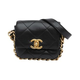 Chanel Pre-owned Mini Quilted Calfskin Framing Chain Flap - - Pre-owned - Damen - Schwarzk - ONE SIZE