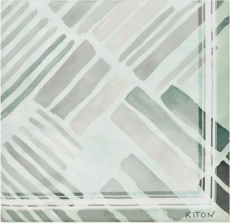 Kiton Femme, Accessoires, Vert, Taille: ONE Size Ethnic Brush Scarf
