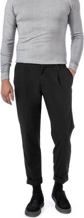 Strellson Herren Bundfaltenhose schwarz